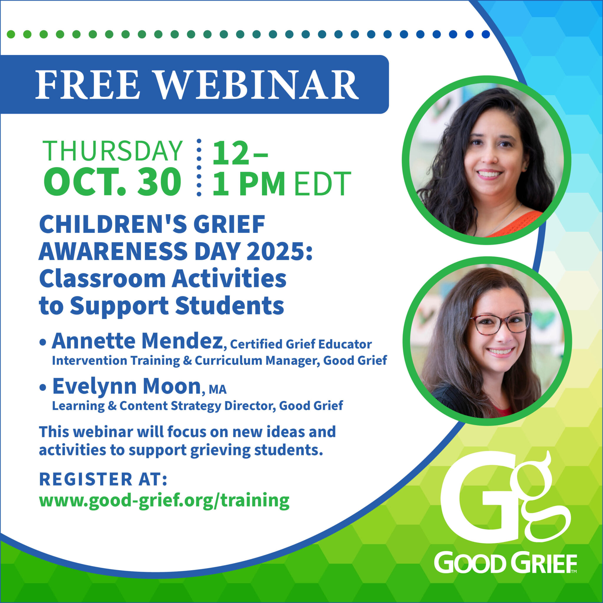 Free Webinar: Children’s Grief Awareness Day—Classroom Activities to ...